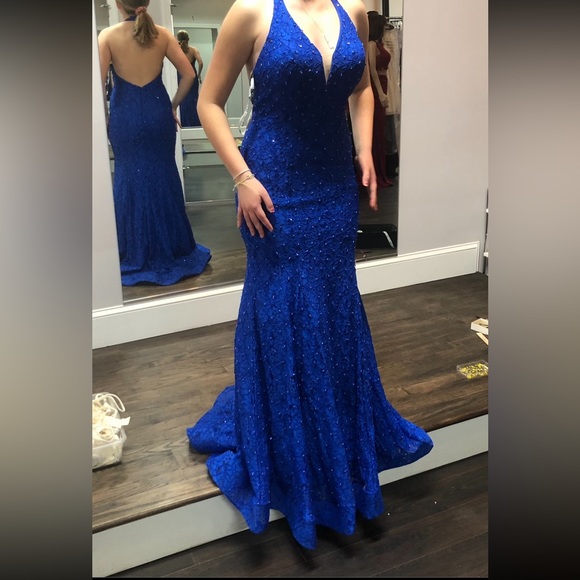 flair prom | Dresses | Flair New York Prom Dress Royal Blue Prom Dress ...